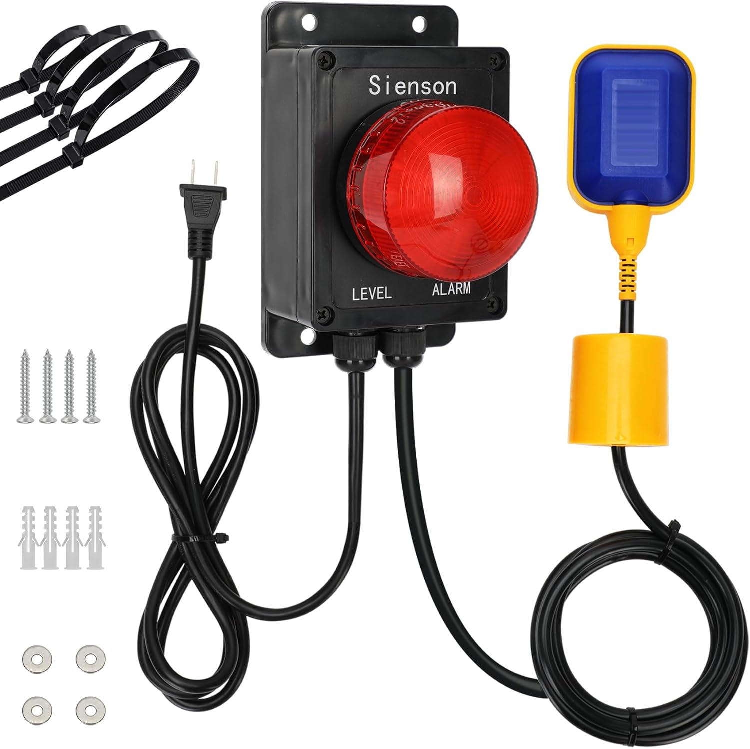 Sump Pump Alarm,Water Alarm for Sump Pump with 110dB Loud Alarm and LED ...