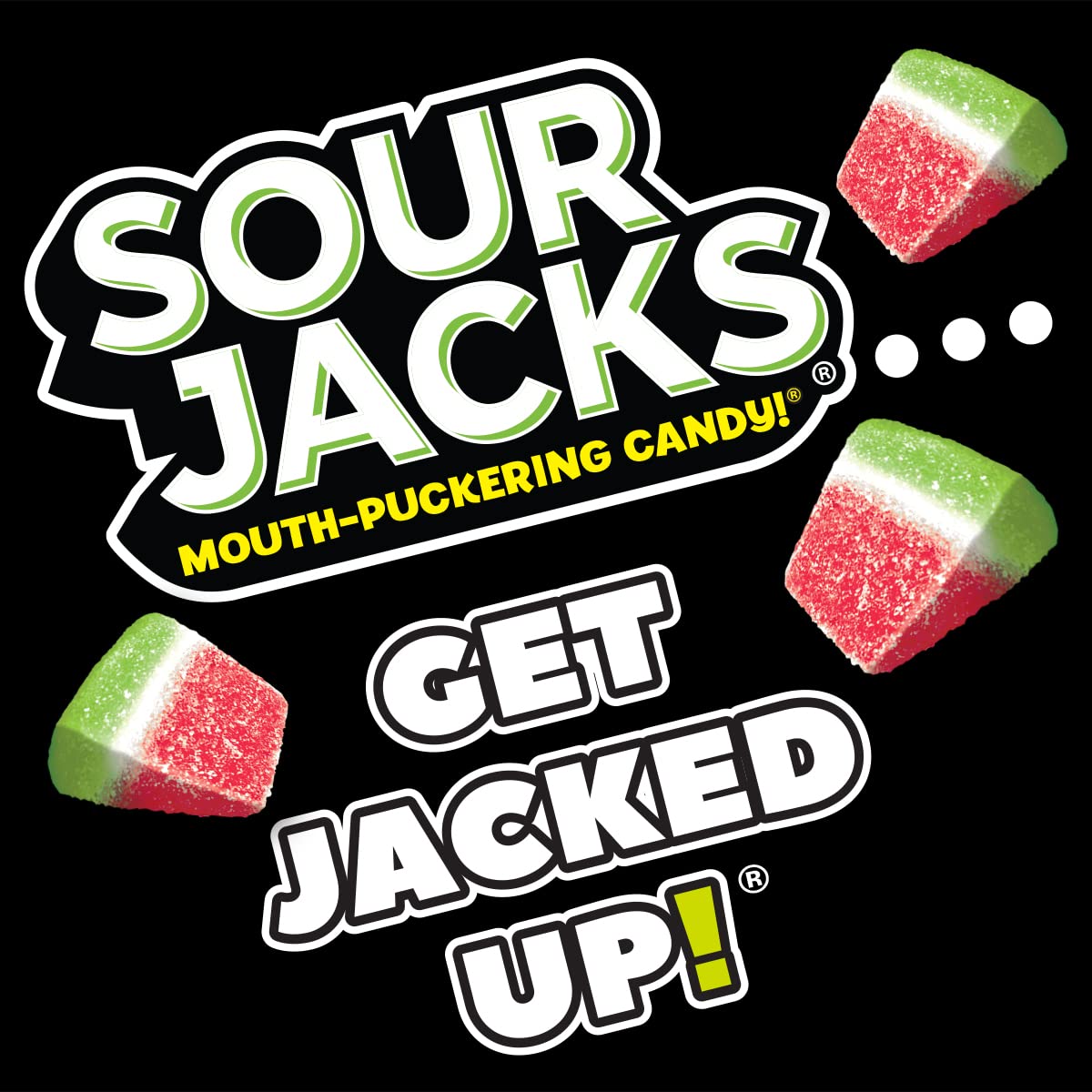 Sour Jacks Sour Candy – Bocadillos de gomitas de sandía, paquete a ...
