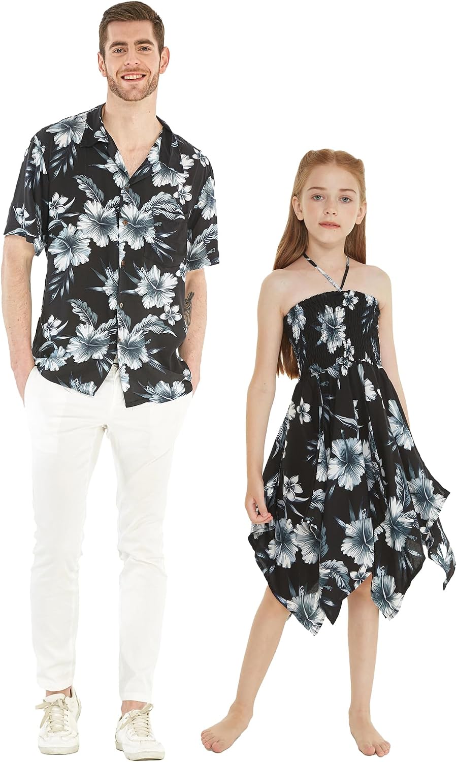 Amazon.com: Matching Hawaiian Luau Father Daughter Aloha Shirt Fairy ...