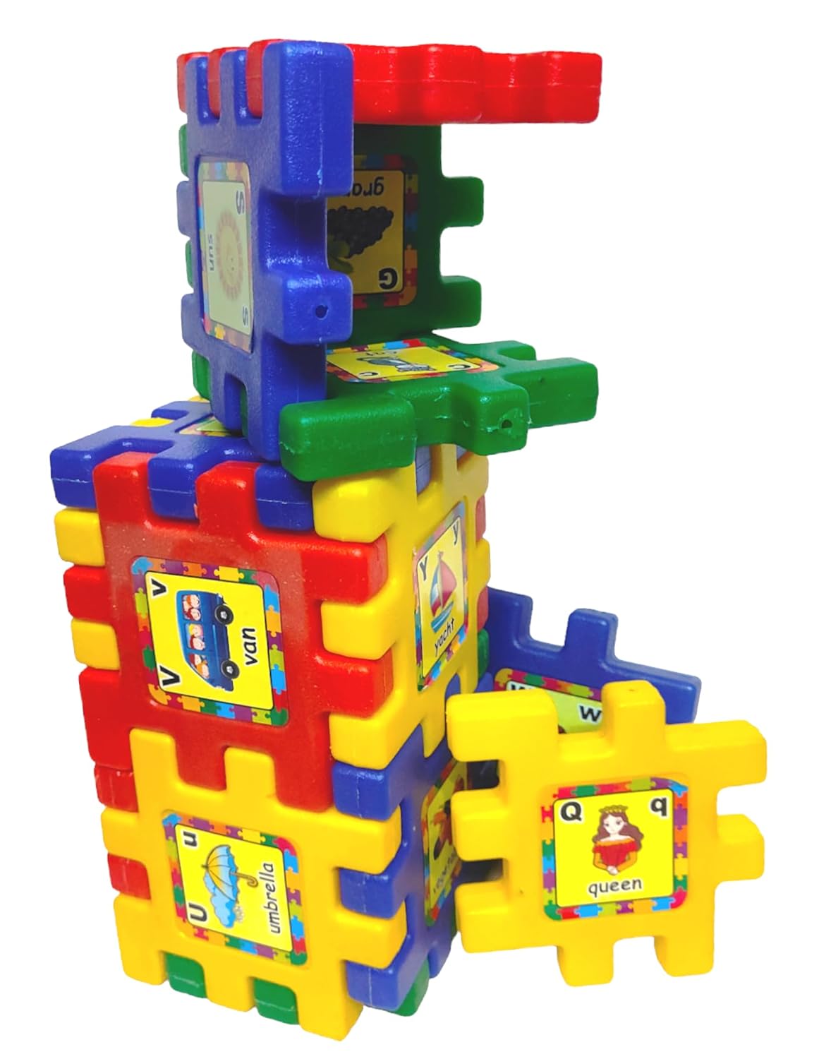 Buy Plutofit ABC Alphabet Building Blocks for Toddlers Preschool ...