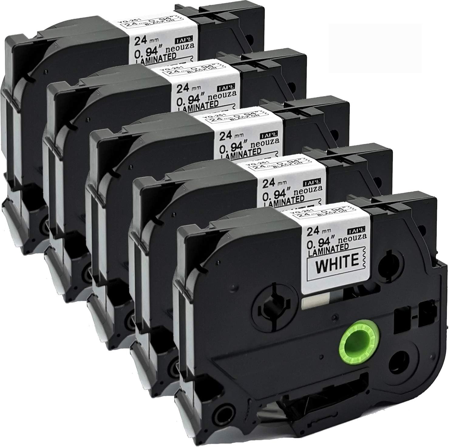 NEOUZA 5PK Compatible with Brother Laminated Tze TZ Label Tape ...