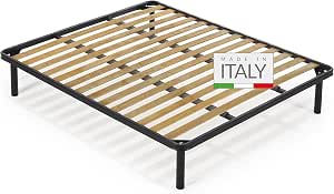 NUVOLA Atena- Rete Matrimoniale 160x190 con Doghe in Legno, Struttura ...
