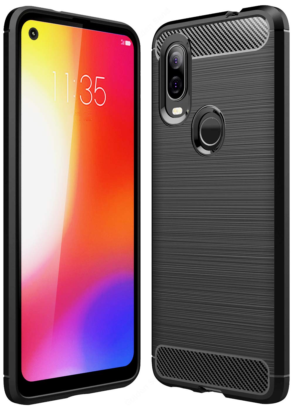 Golden Sand for Motorola One Vision Back Cover Slim Drop Tested Carbon ...