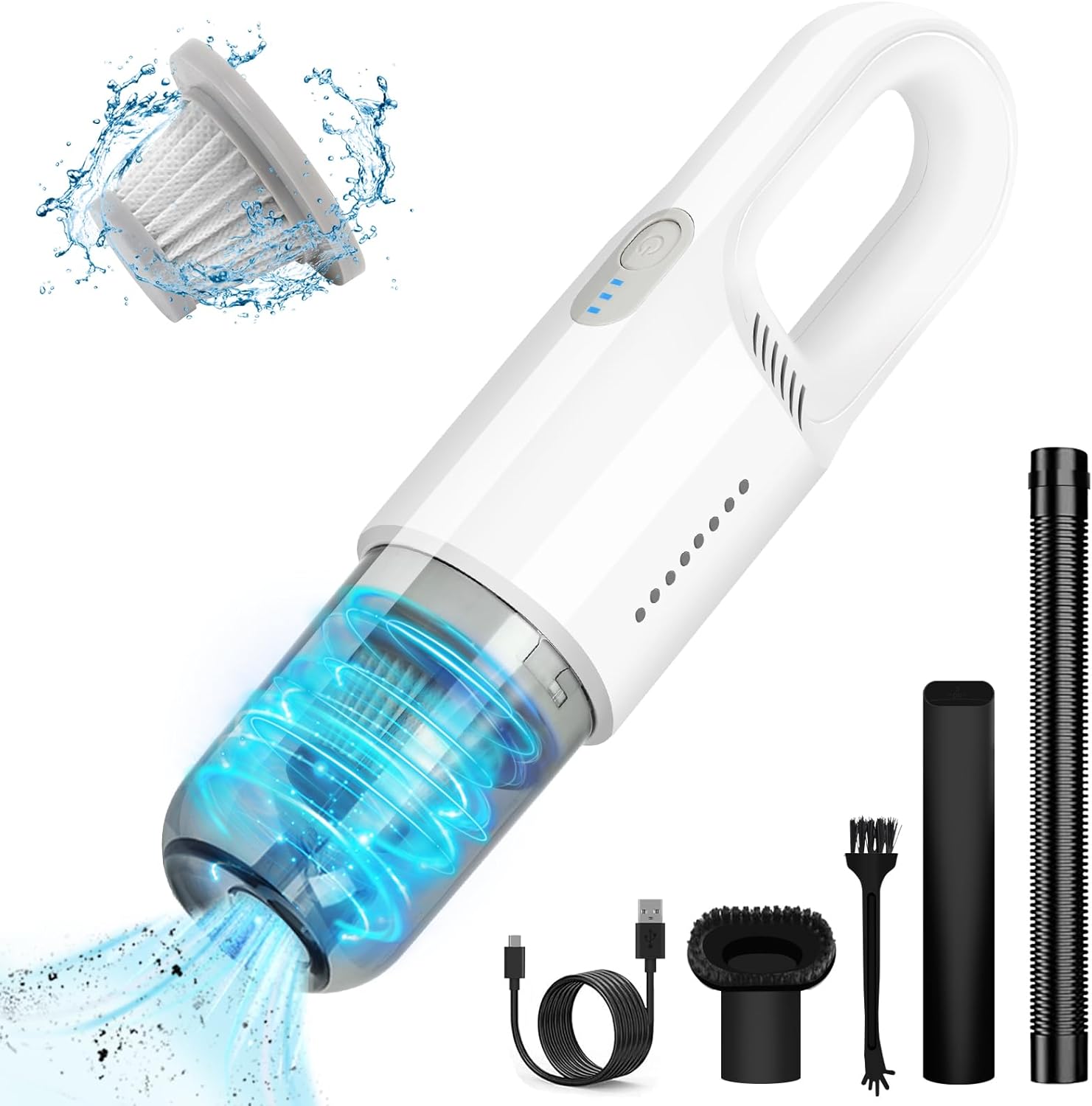 Cordless Handheld Vacuum Cleaner,9000Pa Strong Suction Portable Hand ...