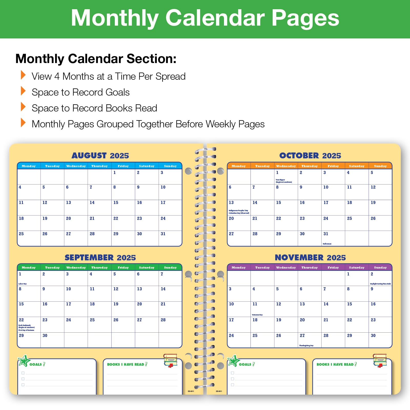 Global Datebooks Elementary 2025-2026 Academic Year Planner Elementary ...
