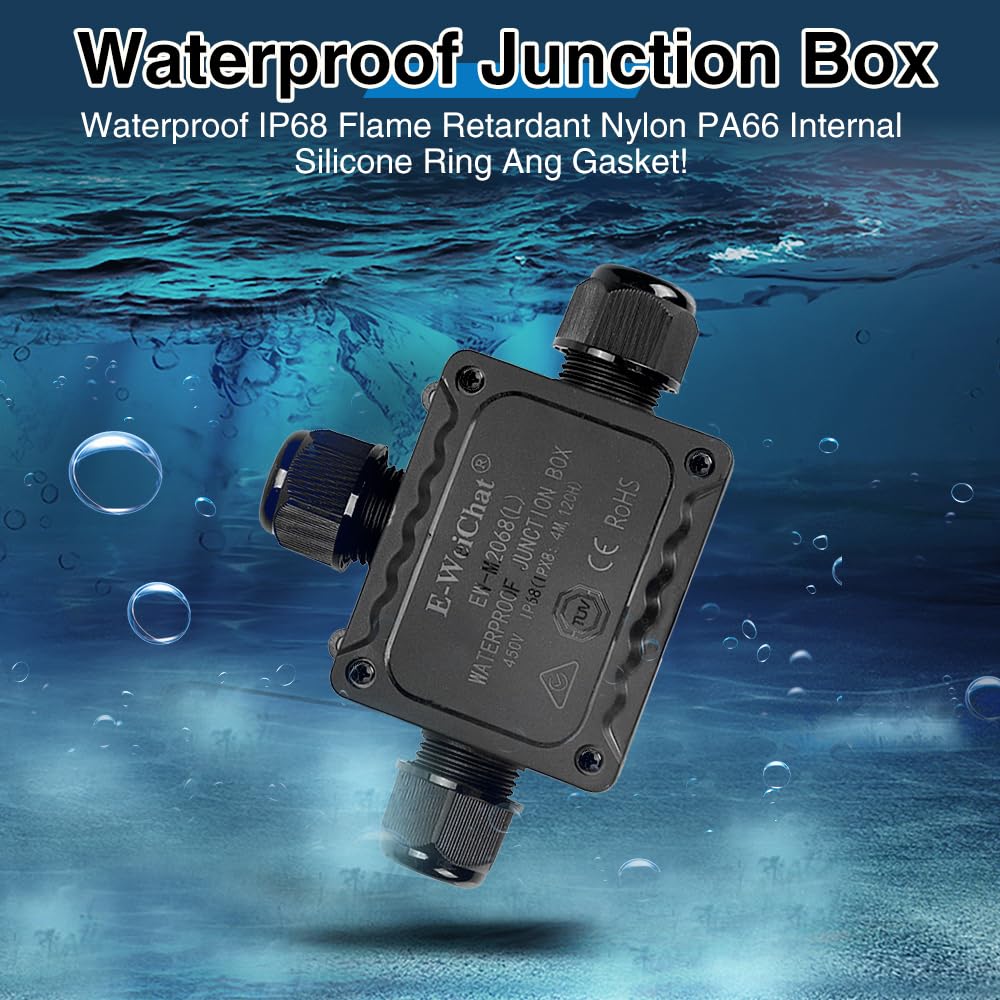 Snapklik.com : Junction Box Outdoor Waterproof Electrical Box,3-Way ...
