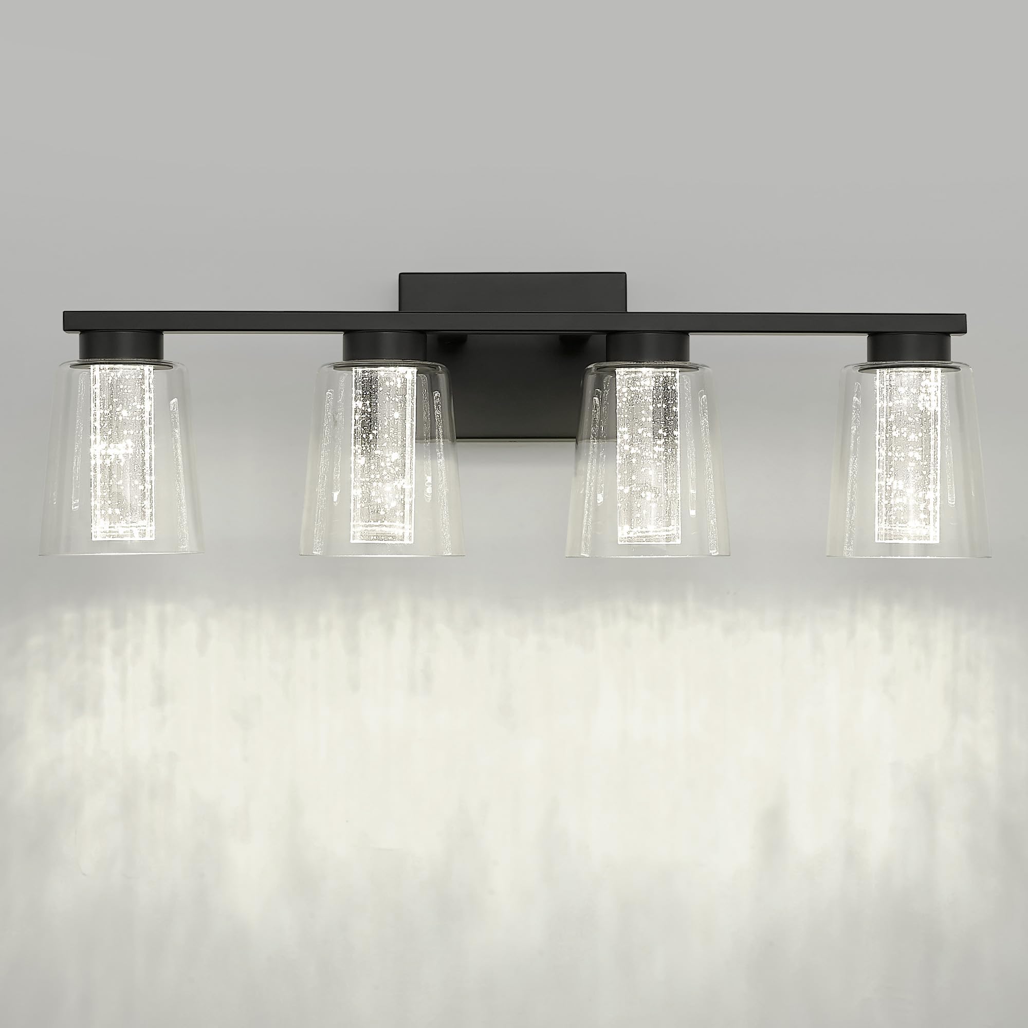 Quntis Bathroom Lighting Fixtures Over Mirror, 4 Light LED Vanity Light ...