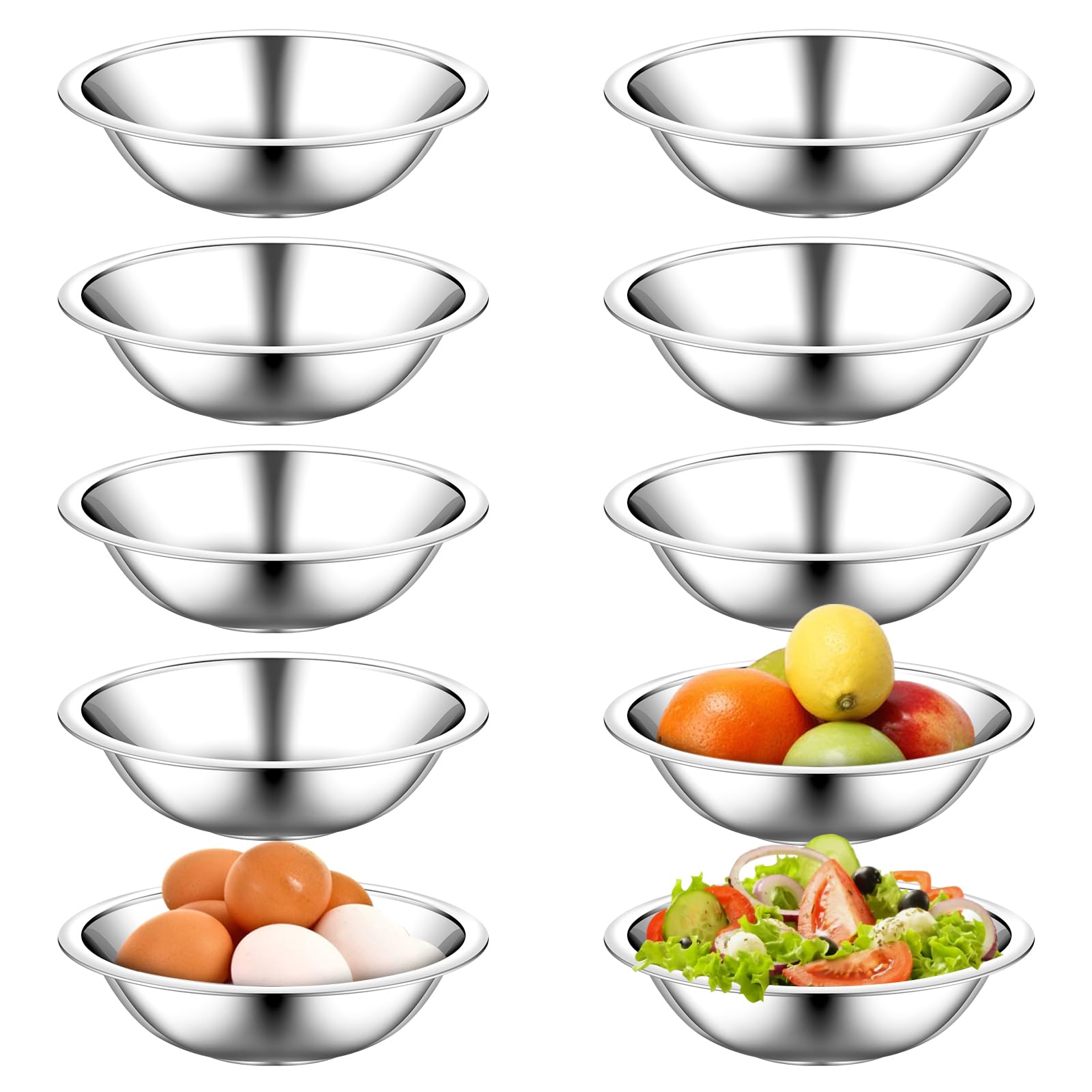 Amazon.com: KesaPlan 10pcs Small Stainless Steel Mixing Bowls,Prep ...
