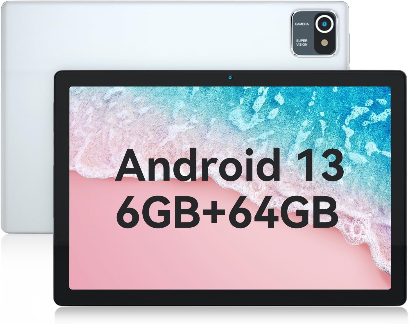 Okaysea Android 13 Tablet, 10 Inch, 6GB RAM 64GB ROM, Dual Camera, 5000 ...