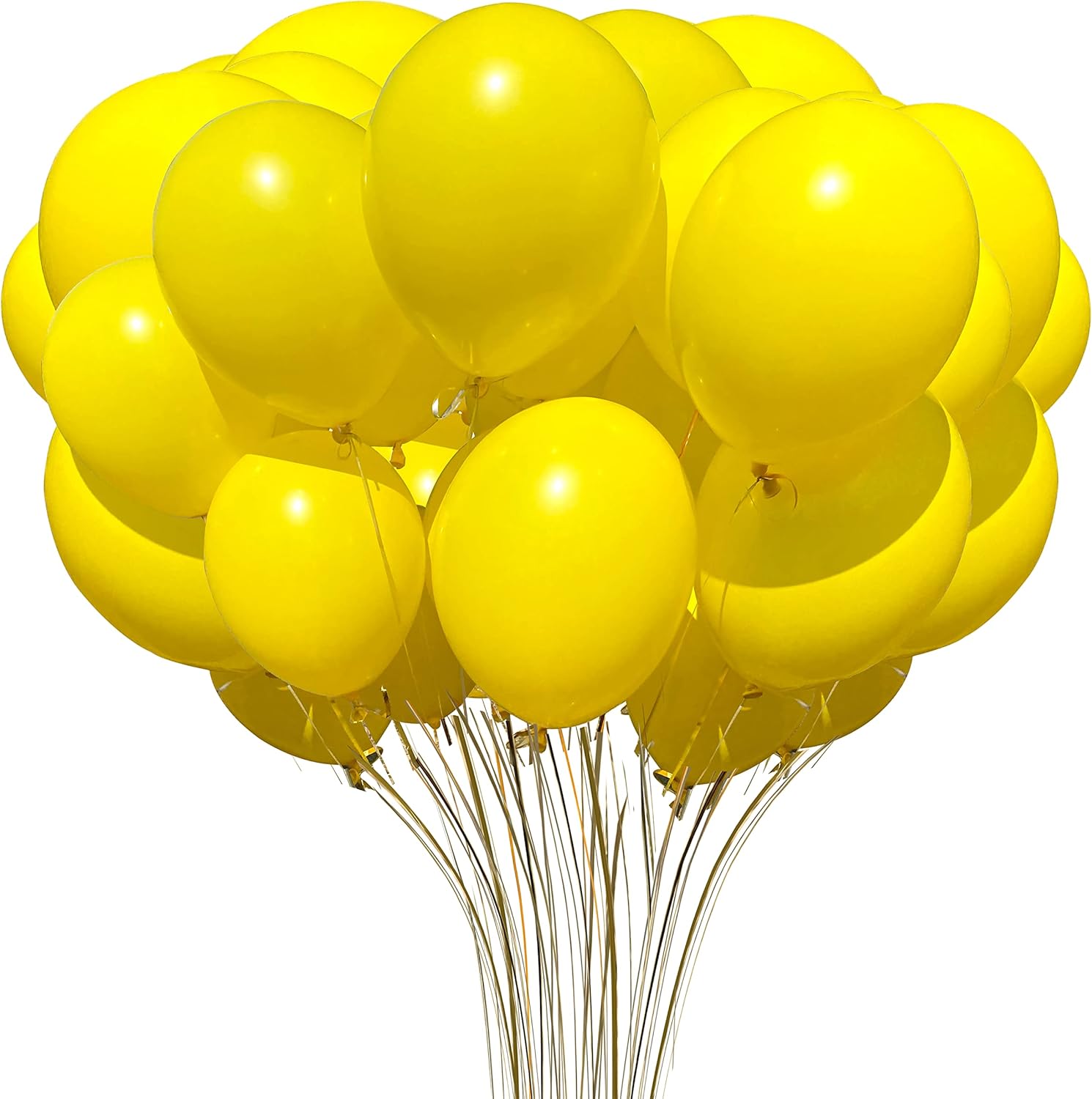 Amazon.com: Jonhamwelbor Yellow Balloons 12 inch 100 Pack Matte Dark ...