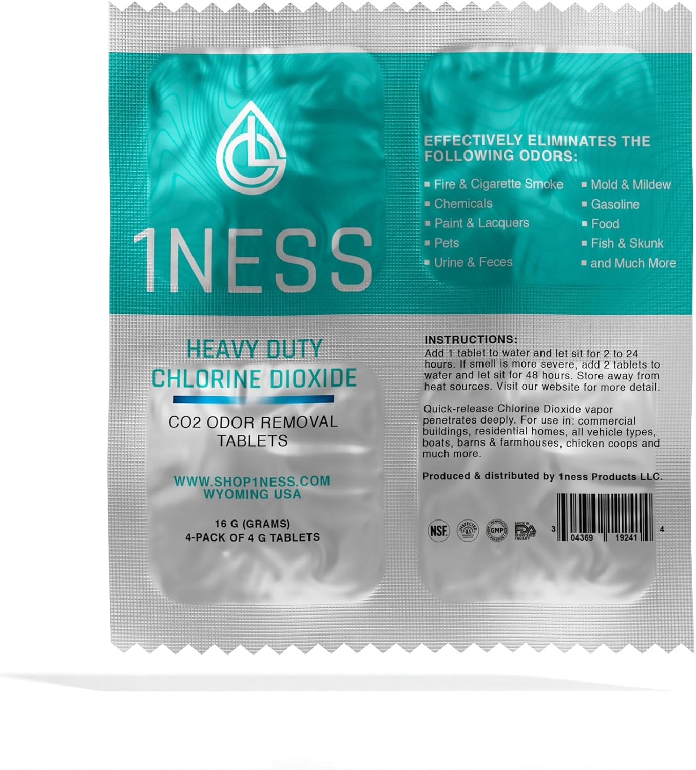 Amazon.com: 1ness Premium Heavy Duty Chlorine Dioxide Odor Neutralizing ...