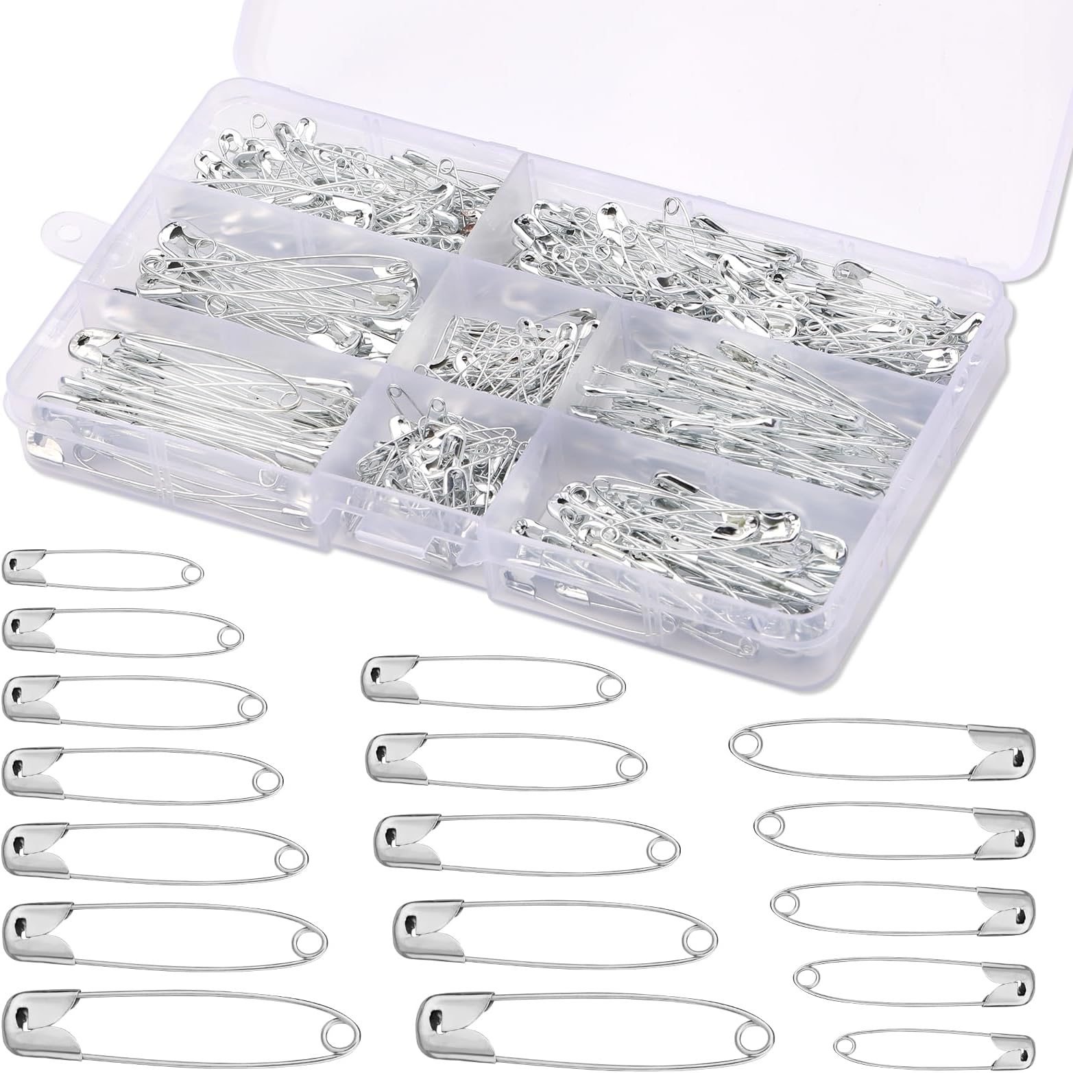 Lot de 420 épingles de sûreté de qualité Assorties, en Acier nickelé ...