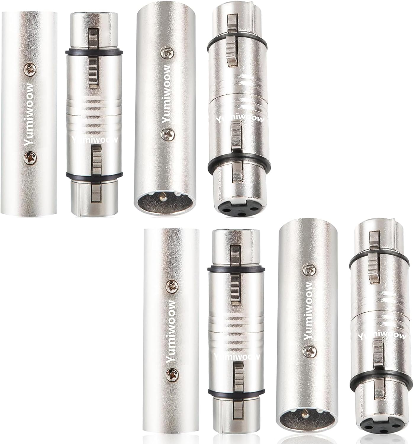 Amazon.com: Yumiwoow XLR Adapter 4-Pack, 4 Male to Male & 4 Female to ...