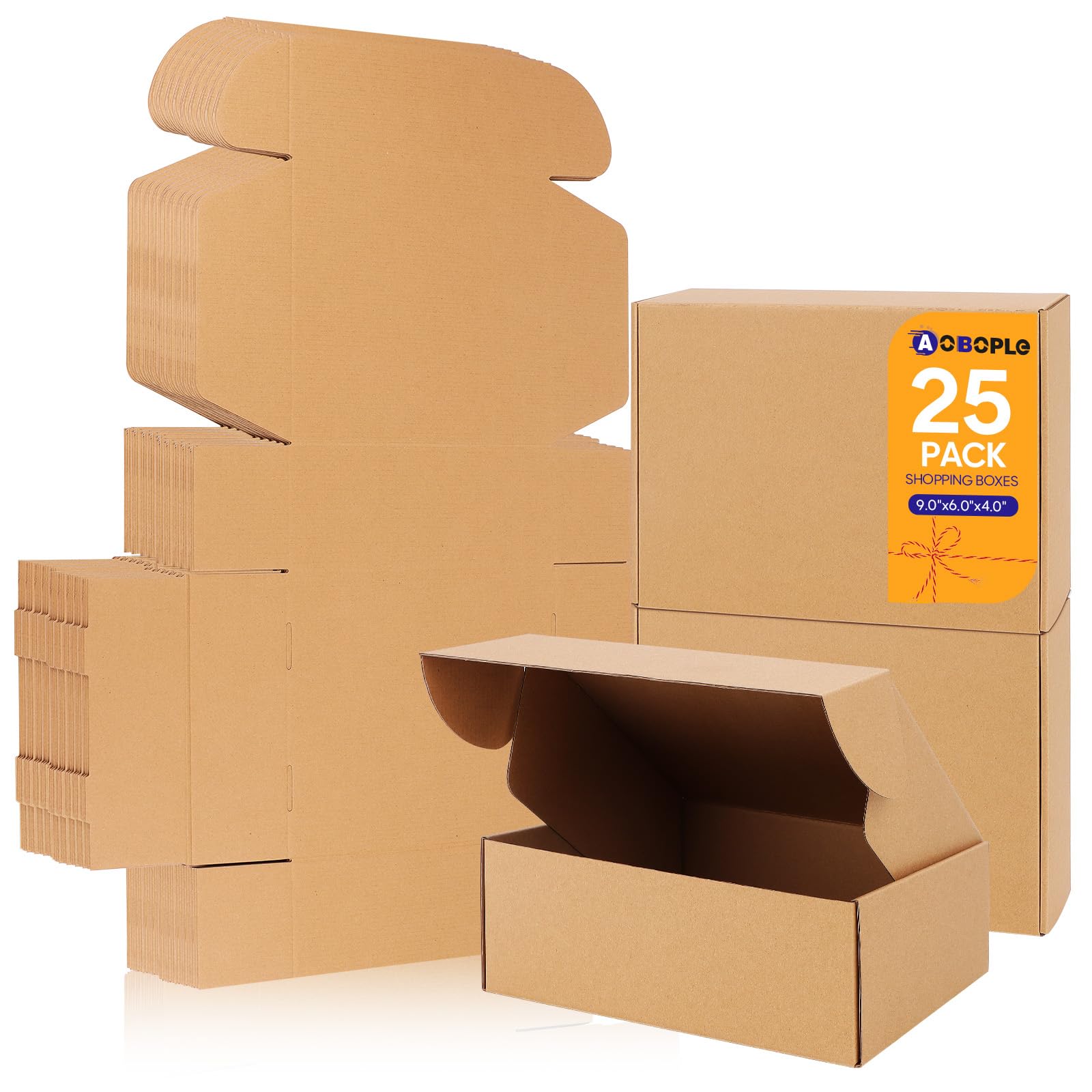 Snapklik.com : 9x6x4 Inches Shipping Boxes 25 Pack,Brown Corrugated ...
