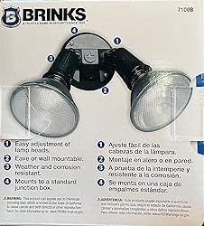 Brinks 7100B Two Head Flood Security Light, Bronze - Amazon.com