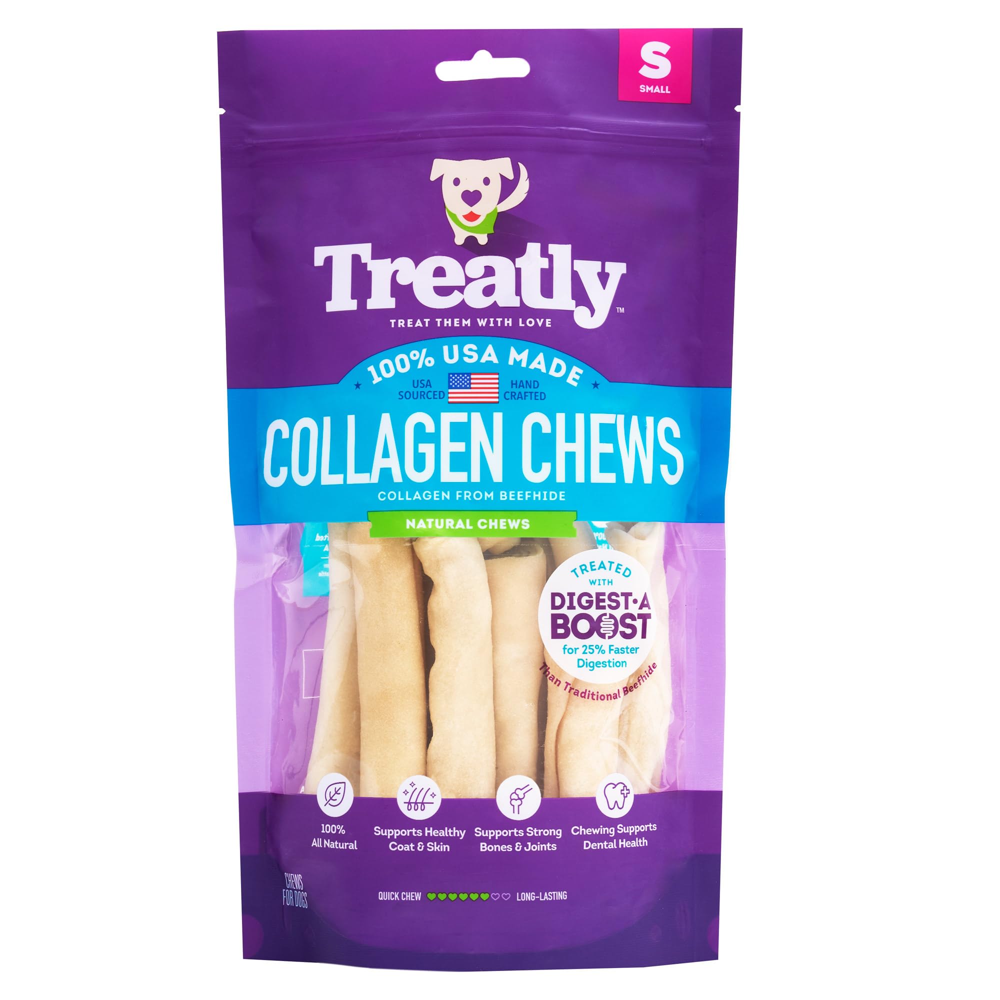 Amazon.com: Treatly USA Collagen Chip Rolls Assorted Dog Chew Treats ...