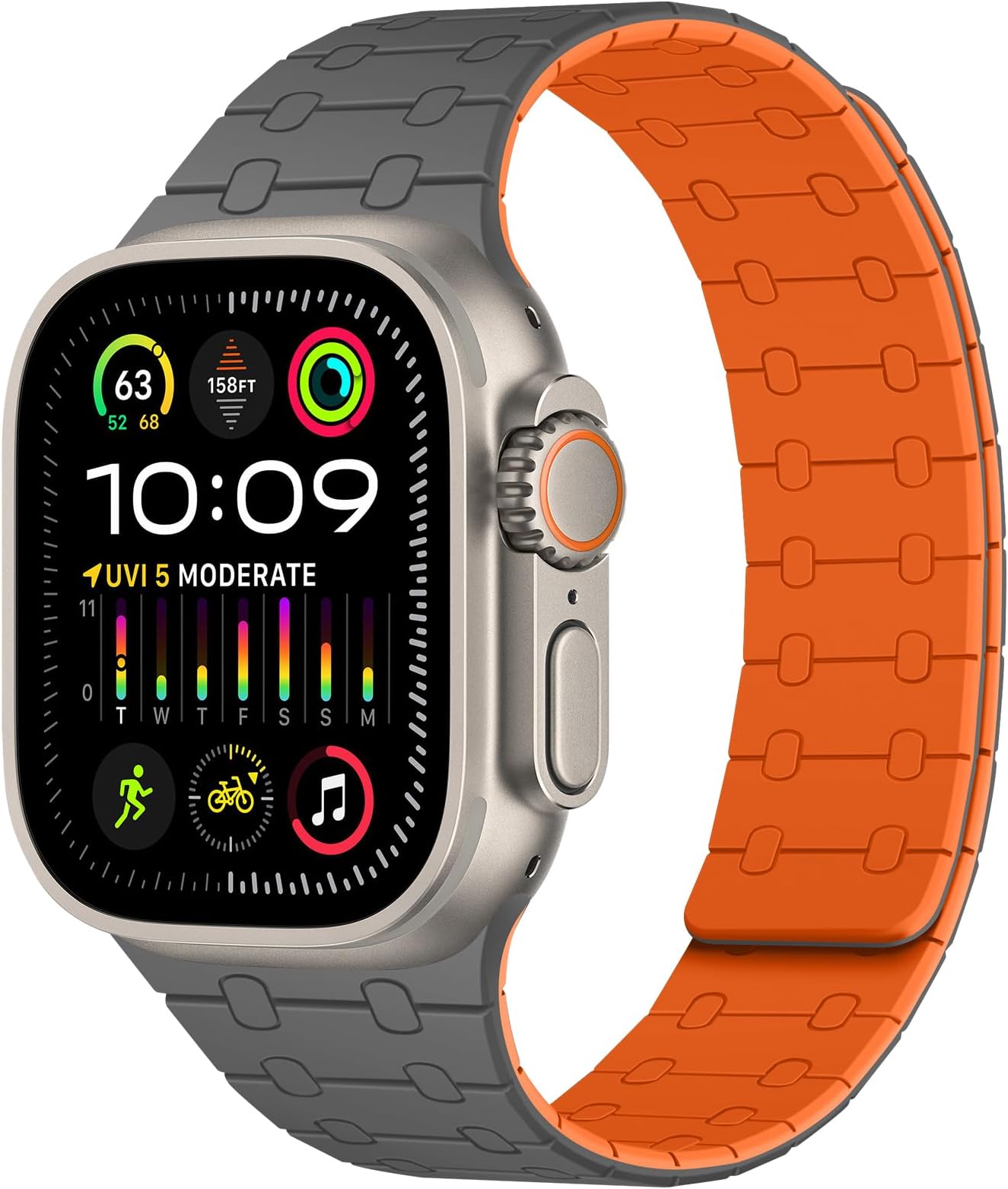 Amazon.com: Amizee Magnetic Bands Compatible with Apple Watch Band 49mm ...