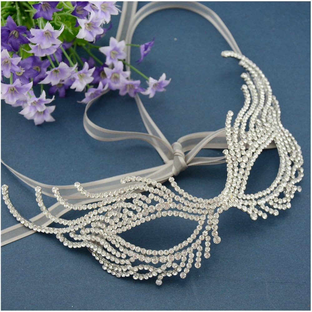 Amazon.com: Xiwstar Princess Queen Metal Rhinestone Venetian Pretty ...