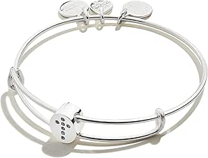 Amazon.com: Alex and Ani Path of Symbols Expandable Bangle for Women, Pave Cross Charm Bead ...