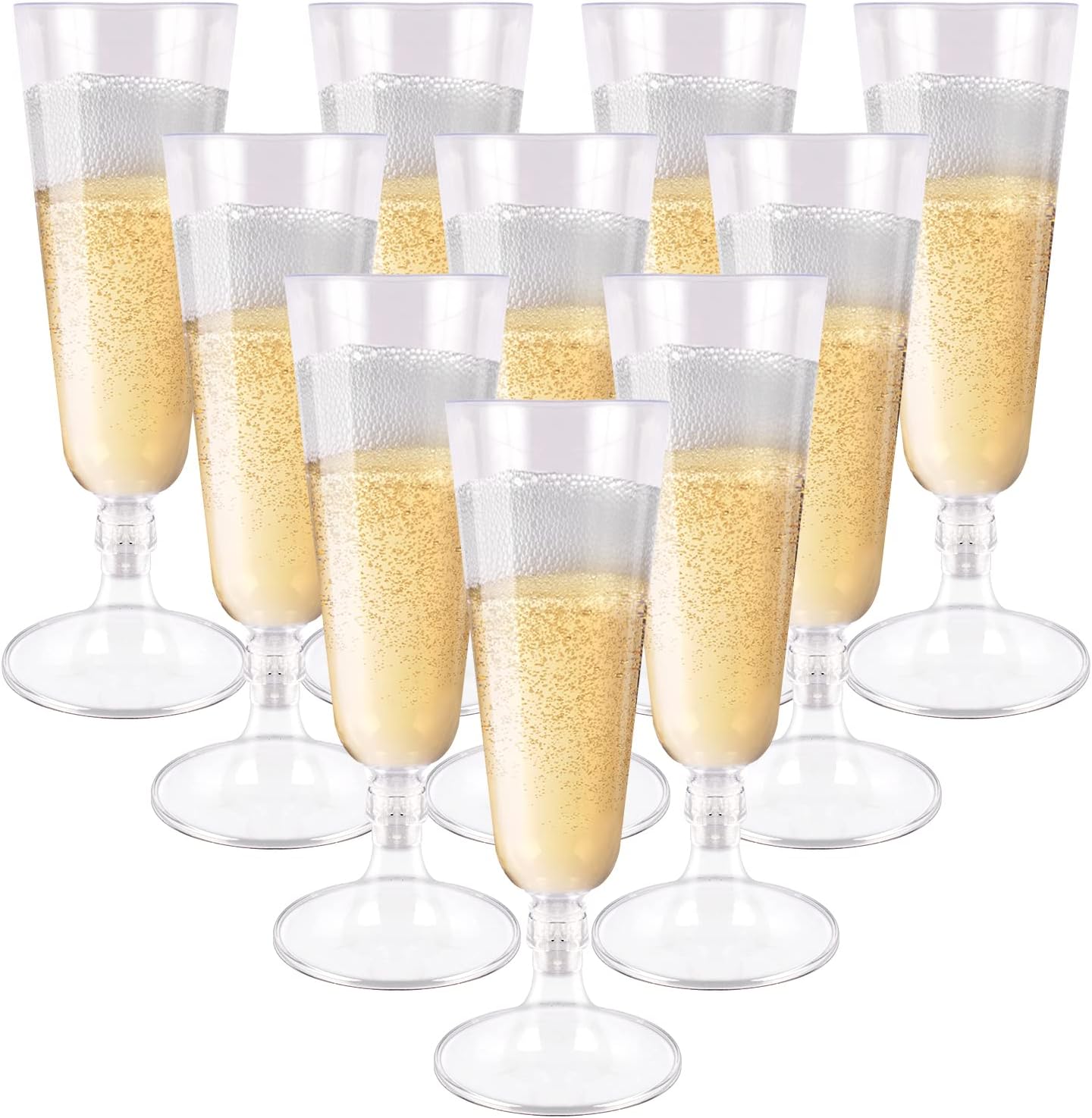 Taekooki 25 Pièces Verres à Champagne Plastique, 150ml, Verres à ...