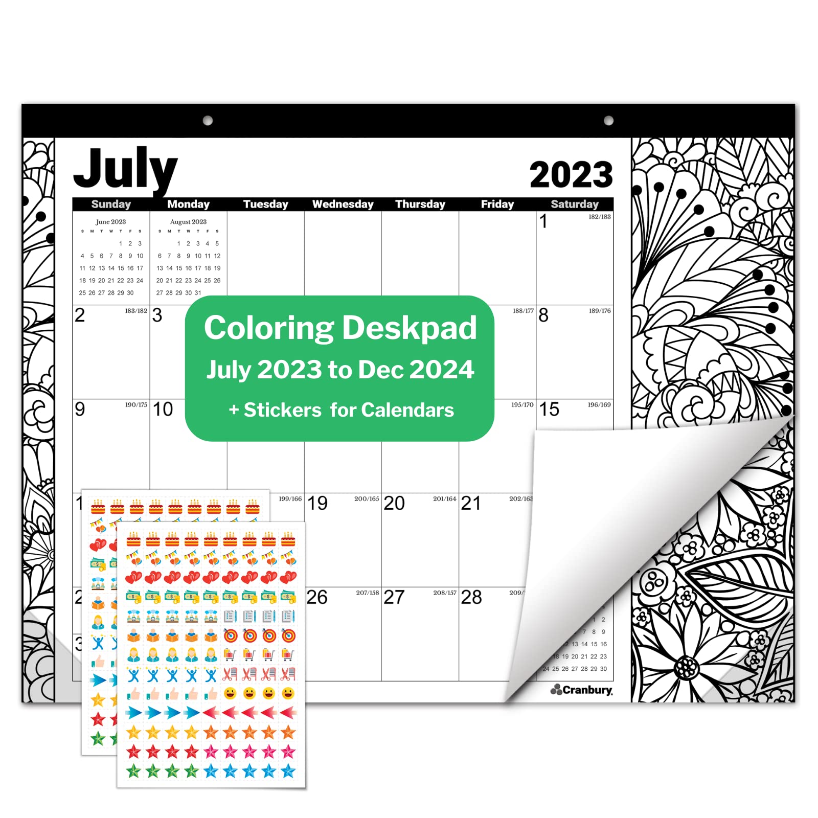 Buy CRANBURY Coloring 2023-2024 - (13.25x17) July 2023 to Dec 2024 ...