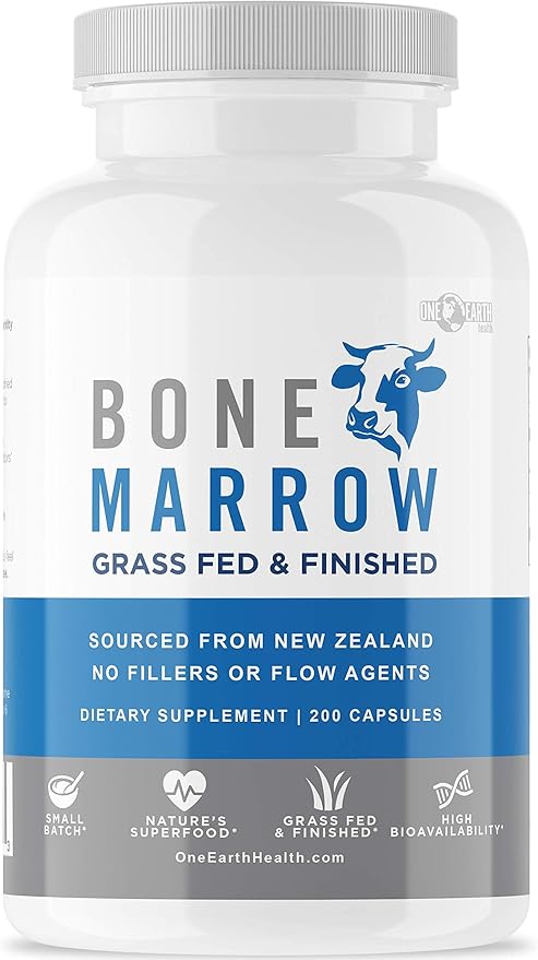 Amazon.com: Grass Fed Beef Bone Marrow Supplement – (200 Count) Bone ...