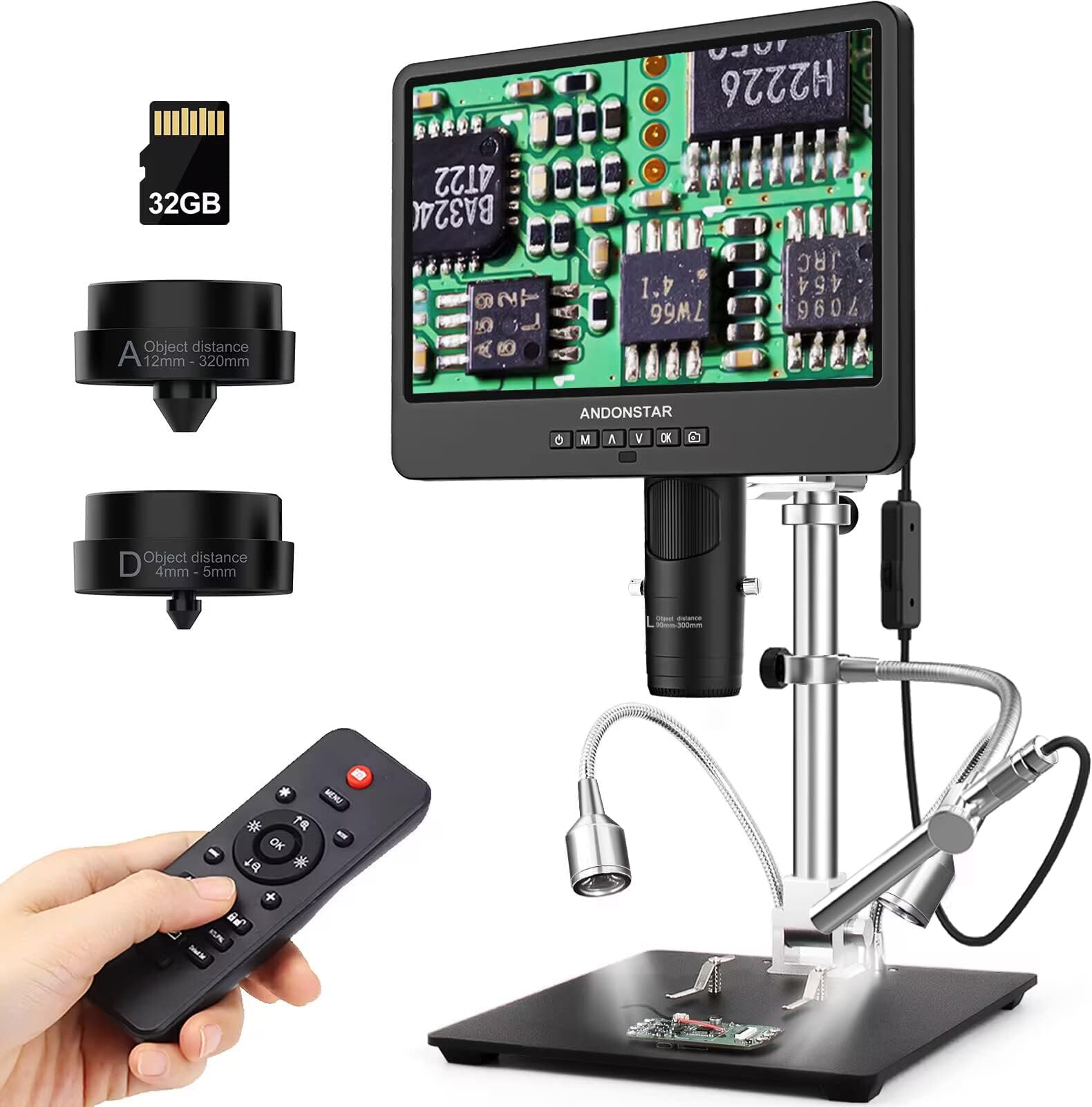 Amazon.com : Andonstar AD409 Max HDMI Digital Microscope with Soldering ...