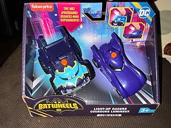 Amazon.com: Fisher-Price DC Batwheels Light-Up 1:55 Scale Toy Cars 2 ...