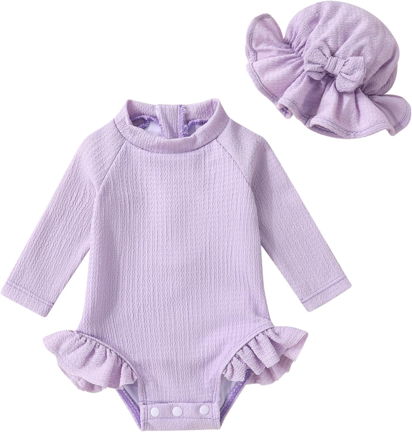 Amazon.com: YOUNGER TREE Infant Baby Girls Long Sleeve Swimsuit One ...