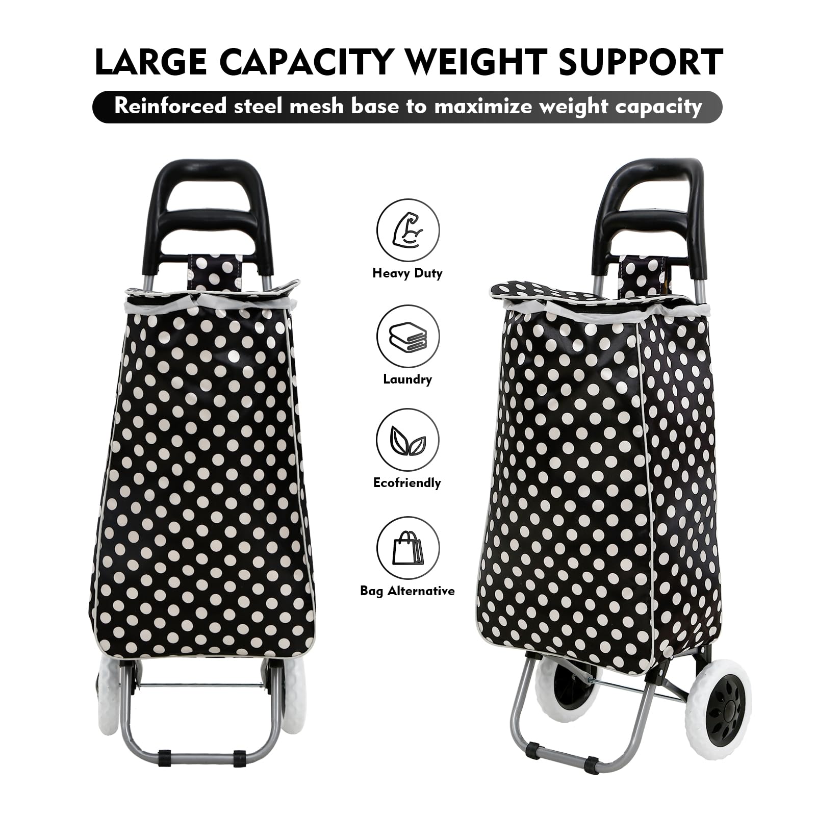 Snapklik.com : Panana Shopping Truck Folding Grocery Bag 2 Wheels ...