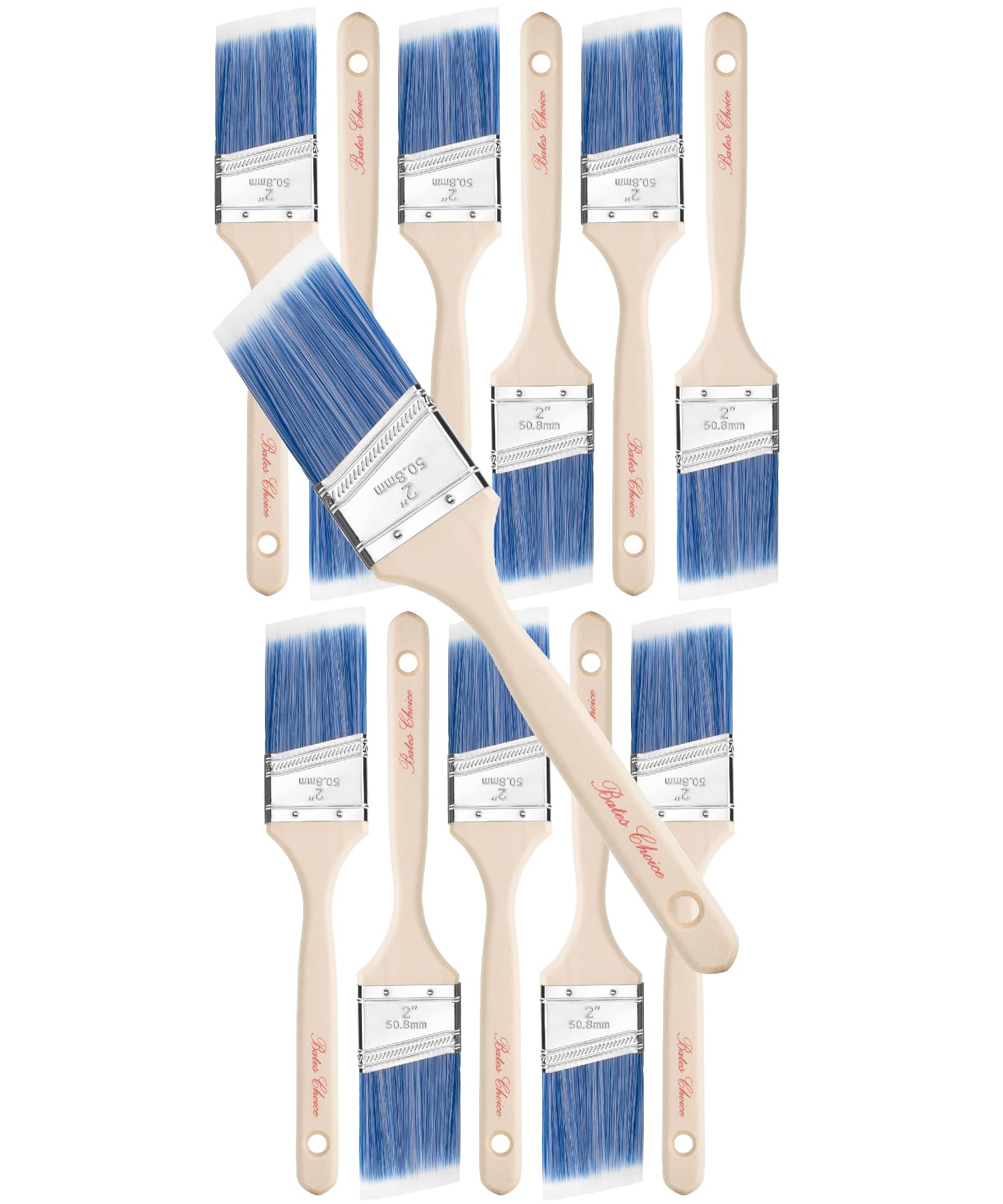Amazon.com: Bates- Paint Brushes, 2-Inch, 12 Pack, Angle Brushes ...