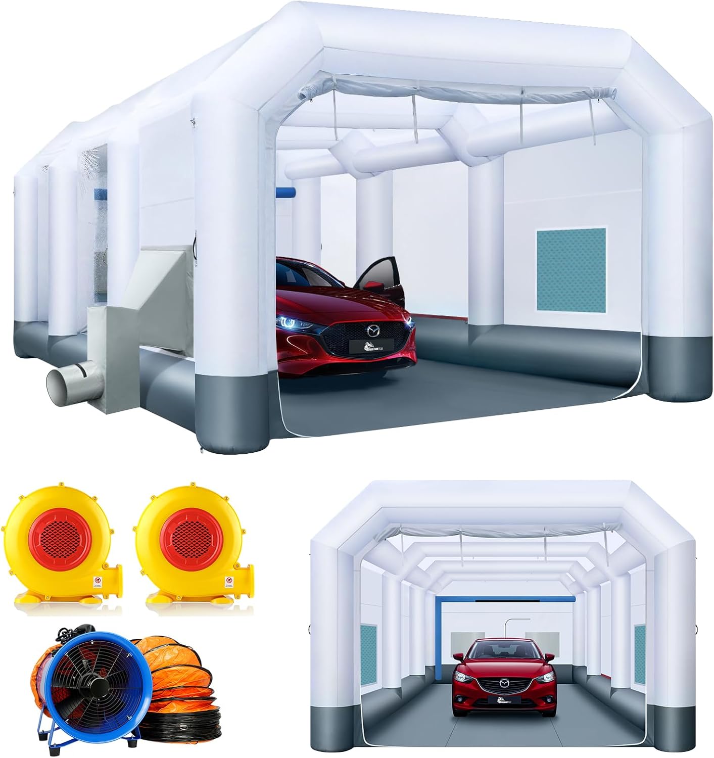 Amazon.com: Inflatable Paint Booth 30x16x11Ft,Portable Paint Booth with ...