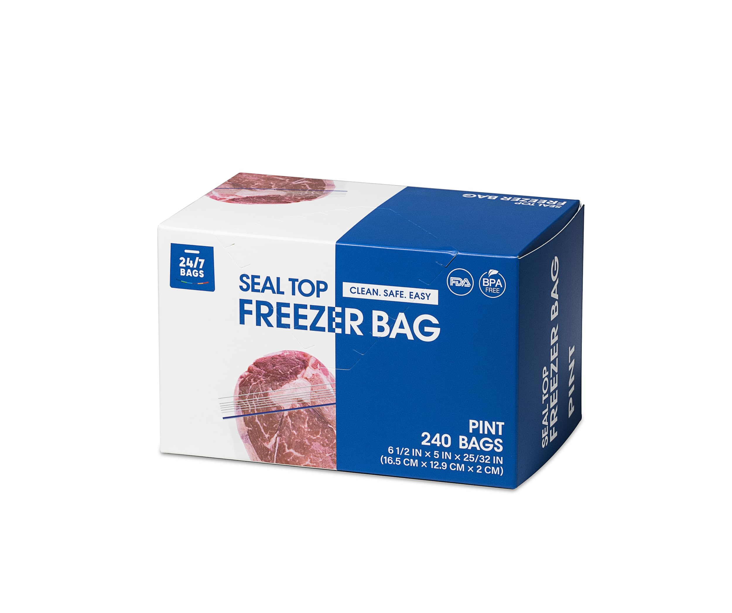 Amazon.com: 24/7 Bags- Sandwich Freezer Bags, 240 Count with Expandable ...