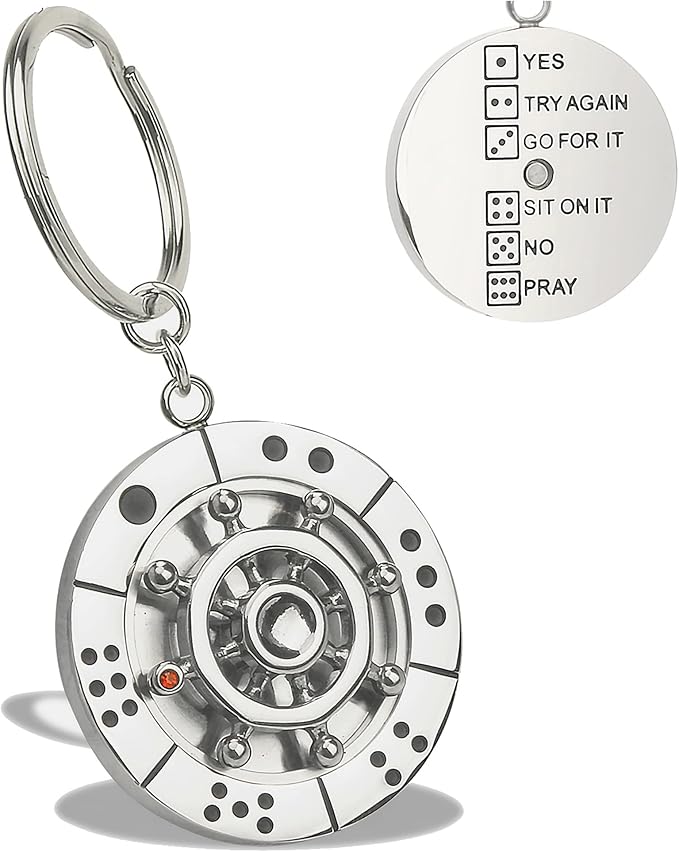 XinSiChen Stainless Steel Spinning Key Chain Fidget Key Ring Unique ...