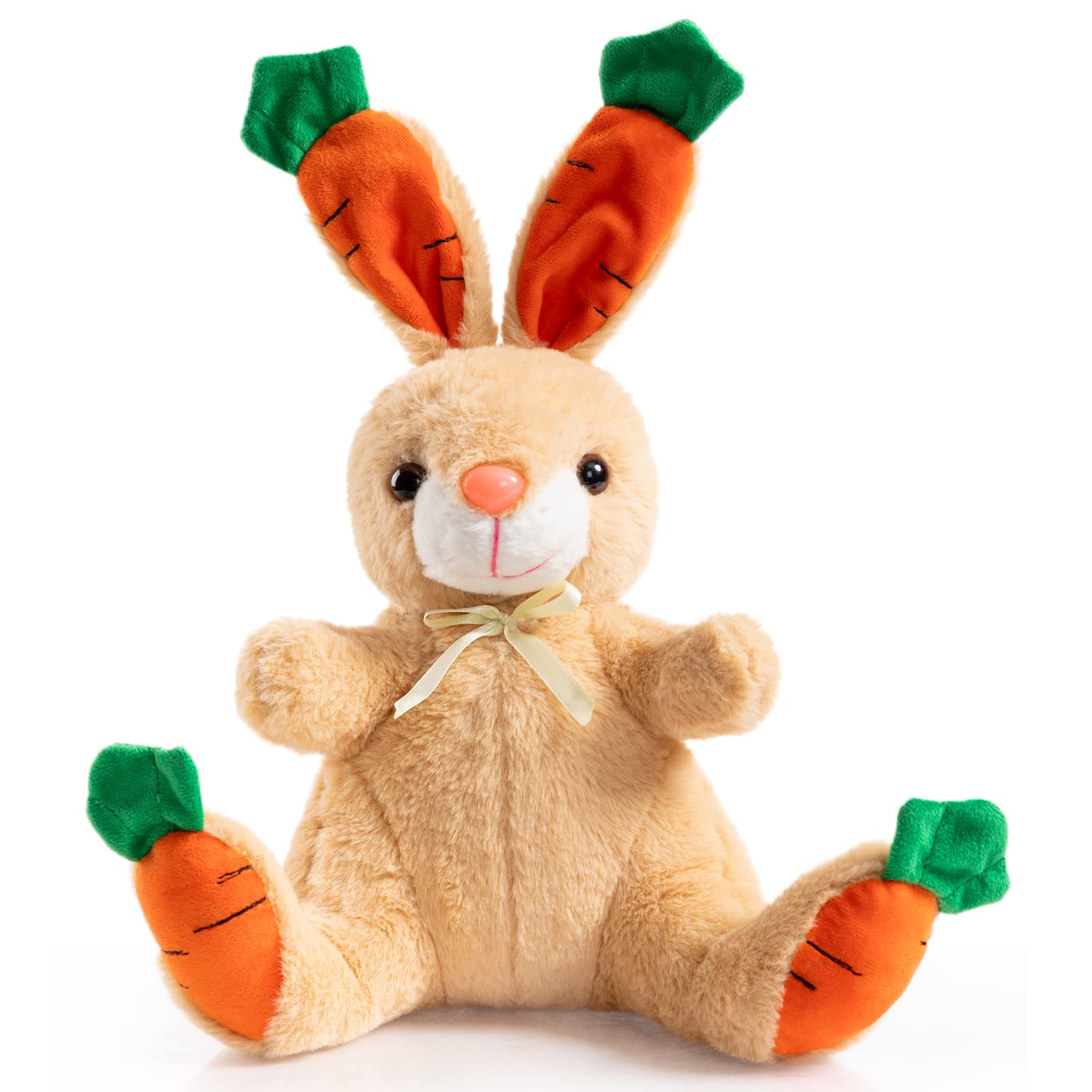 Amazon.com: WENMOTDY Plush Bunny Stuffed Animal Cute Carrot Rabbit ...