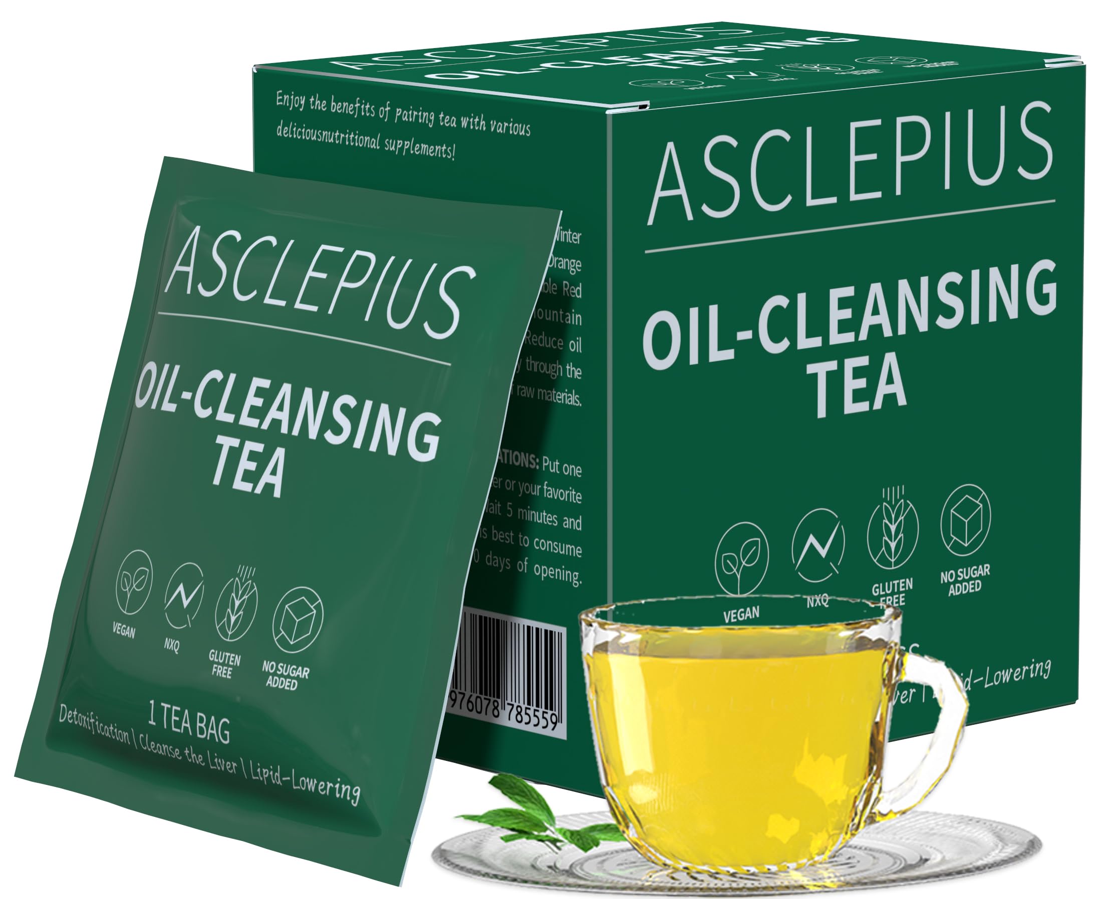 Amazon.com : ASCLEPIUS Oil Cleansing Tea, 10 Herbal Detox Tea Bags with ...