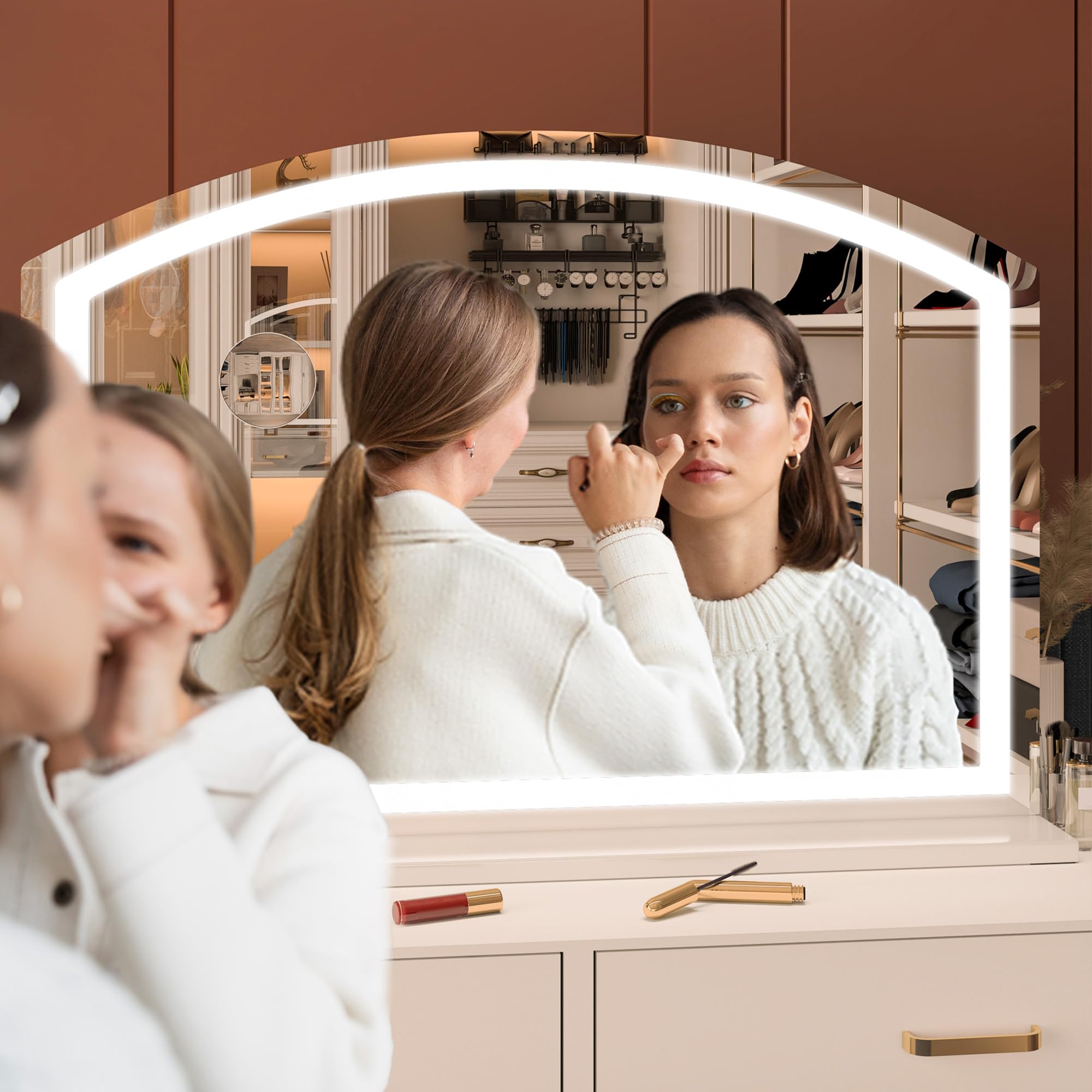 Snapklik.com : Hasipu Arch Vanity Mirror