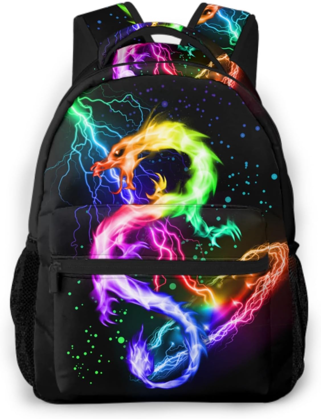 Amazon.com | Rainbow Dragon Backpack for Girls Cool Lighting Bookbags ...