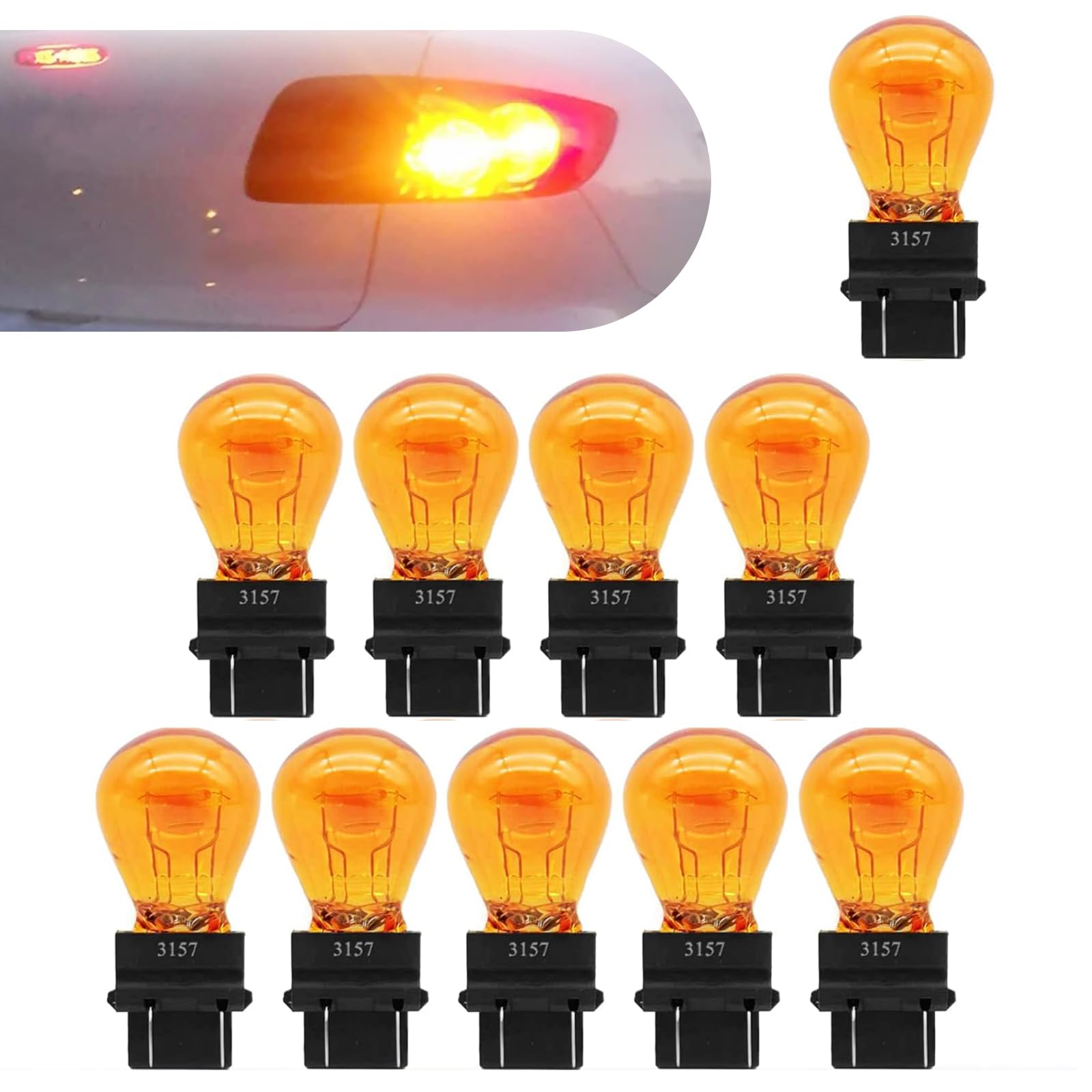 Amazon.com: PenFot 10 PCS 3157 Auto Halogen Brake Light Bulb, 0.64" x 1 ...