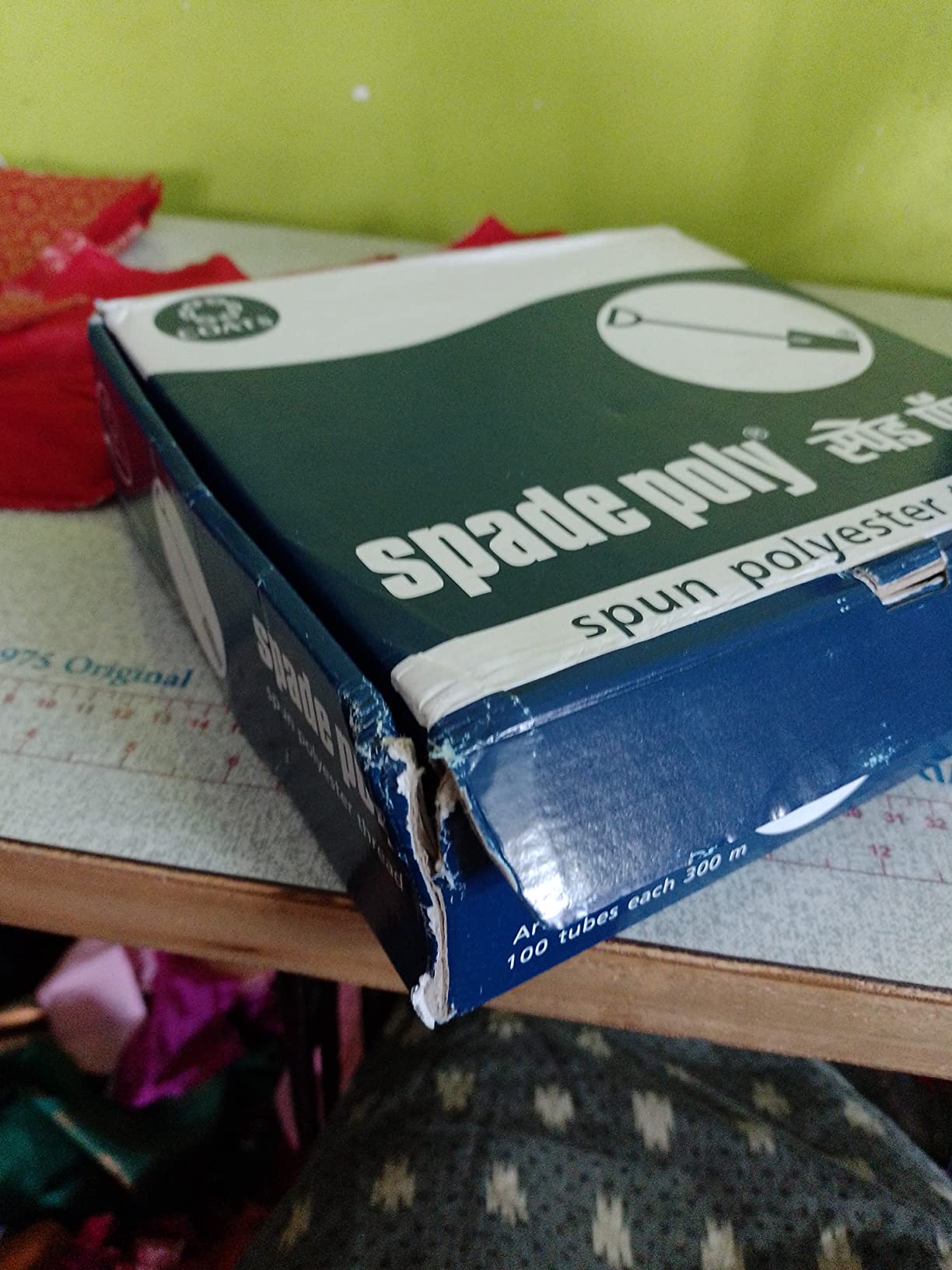 Spade Poly Sewing Threads, 180 MTS Each Spool, Set of 100 Tubes in aBox ...