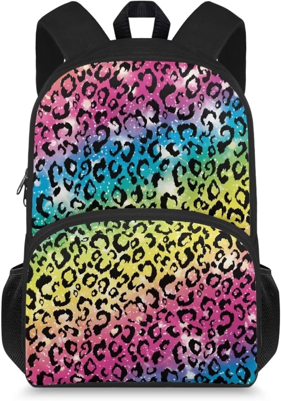 Amazon.com | Dreaweet Glitter Rainbow Leopard Print Backpack for Middle ...