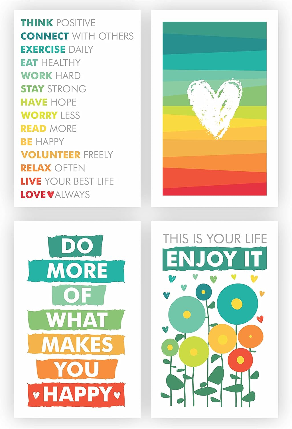 Amazon.com: Your Therapy Source Positive Attitude Posters ...