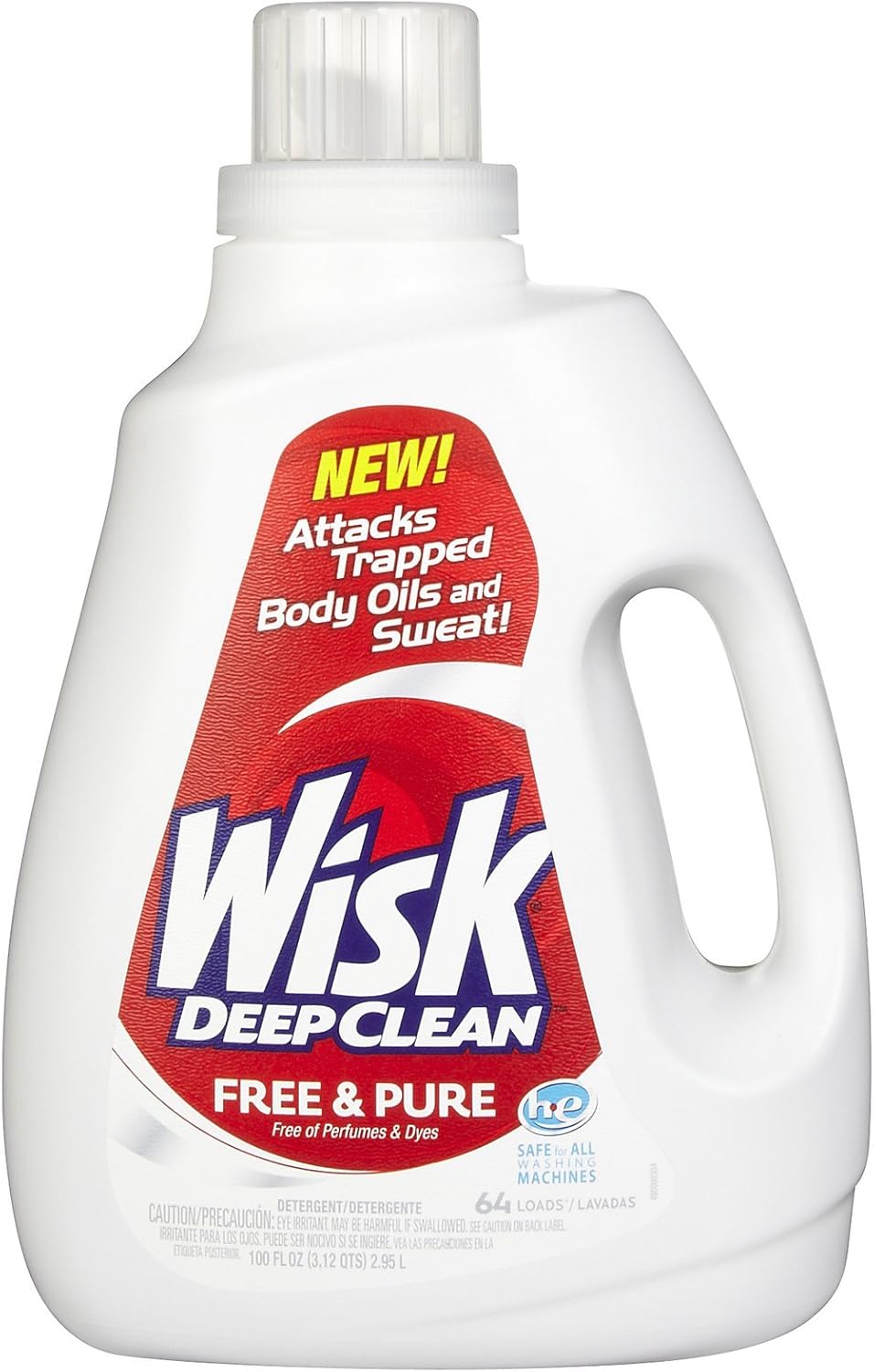 Amazon.com: Wisk HE Liquid Laundry Detergent, Free & Pure : Health ...