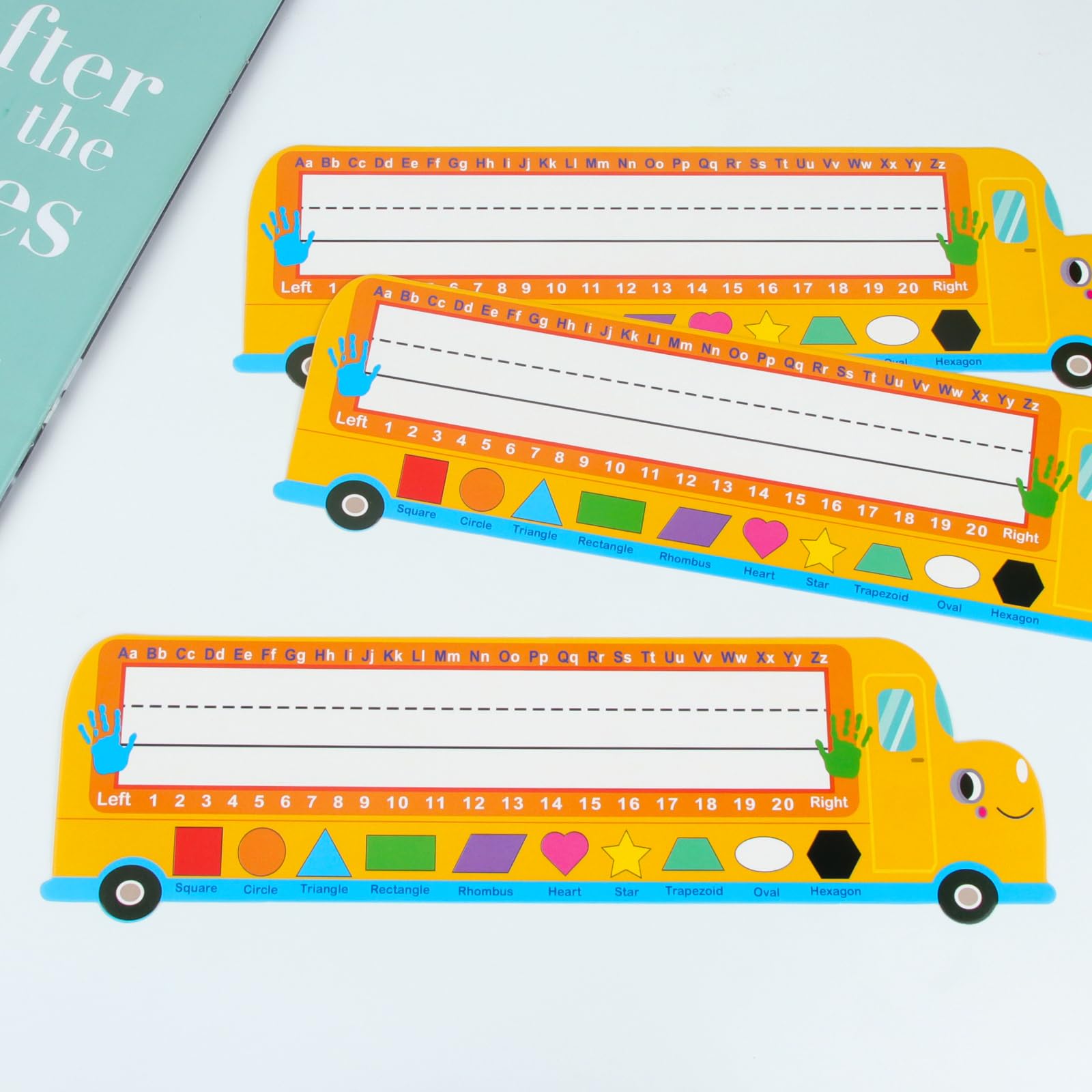 Snapklik.com : Pack Of 50 Desk Name Plates School Bus Name Tags For ...