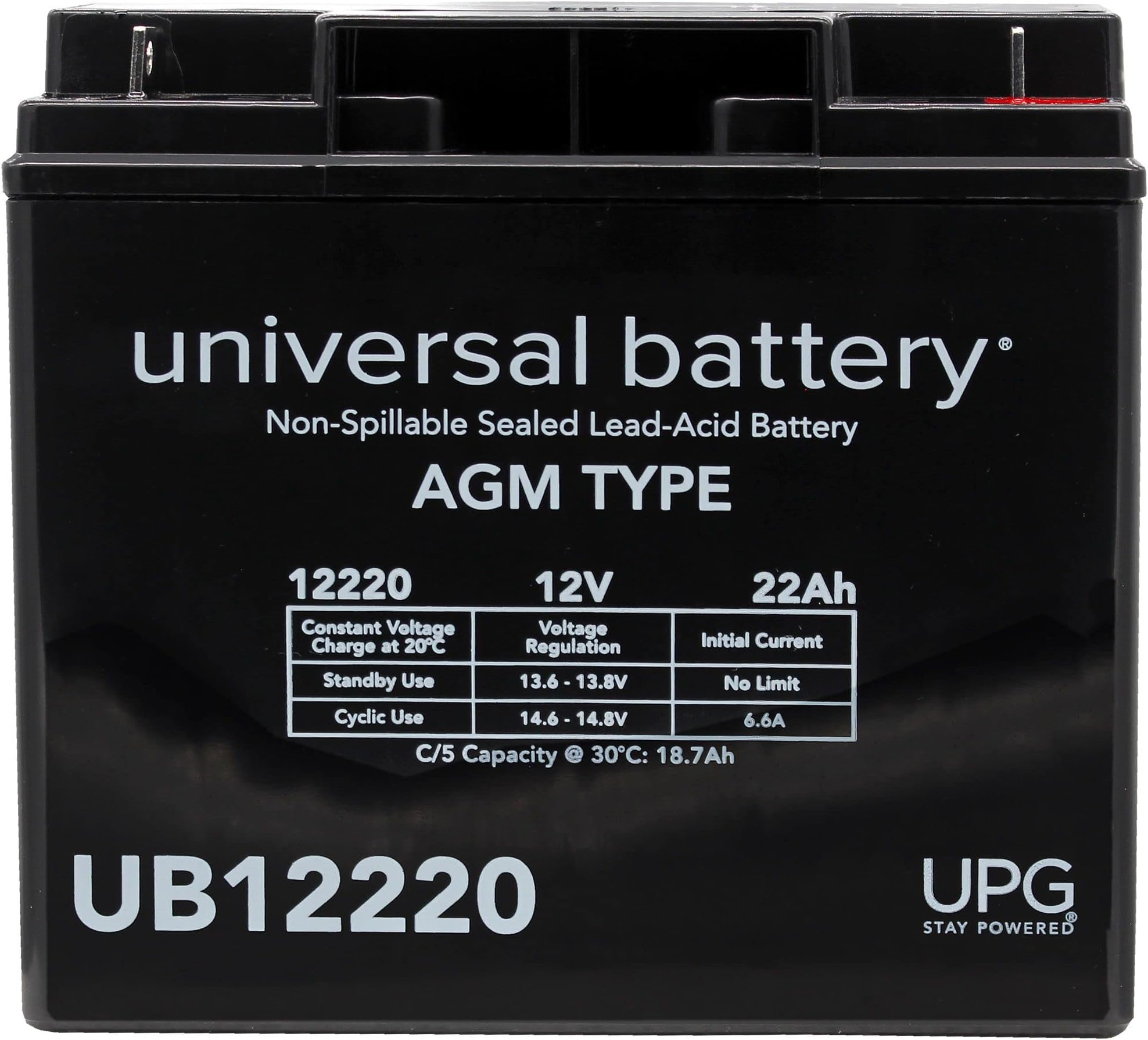 Amazon.com: UPG UB12220 UB12220-12V 22Ah Wheelchair Medical Mobility ...