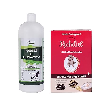 Buy Medilogy Biotech Dog Shampoo (Neem 1 Liters+Rd Food400Gm) Online at ...