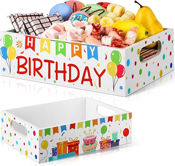 Amazon.com: GlikCeil Birthday Party Supplies Decorations Wooden Happy ...