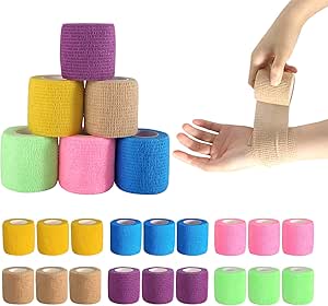 Self-Adhesive Bandage, Pack of 18, Elastic Bandage, Self-Adhesive ...
