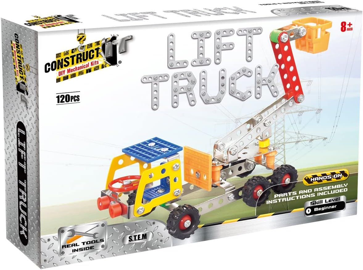 Construct It DIY Mechanical Kit - Lift Truck : Amazon.com.be: Toys