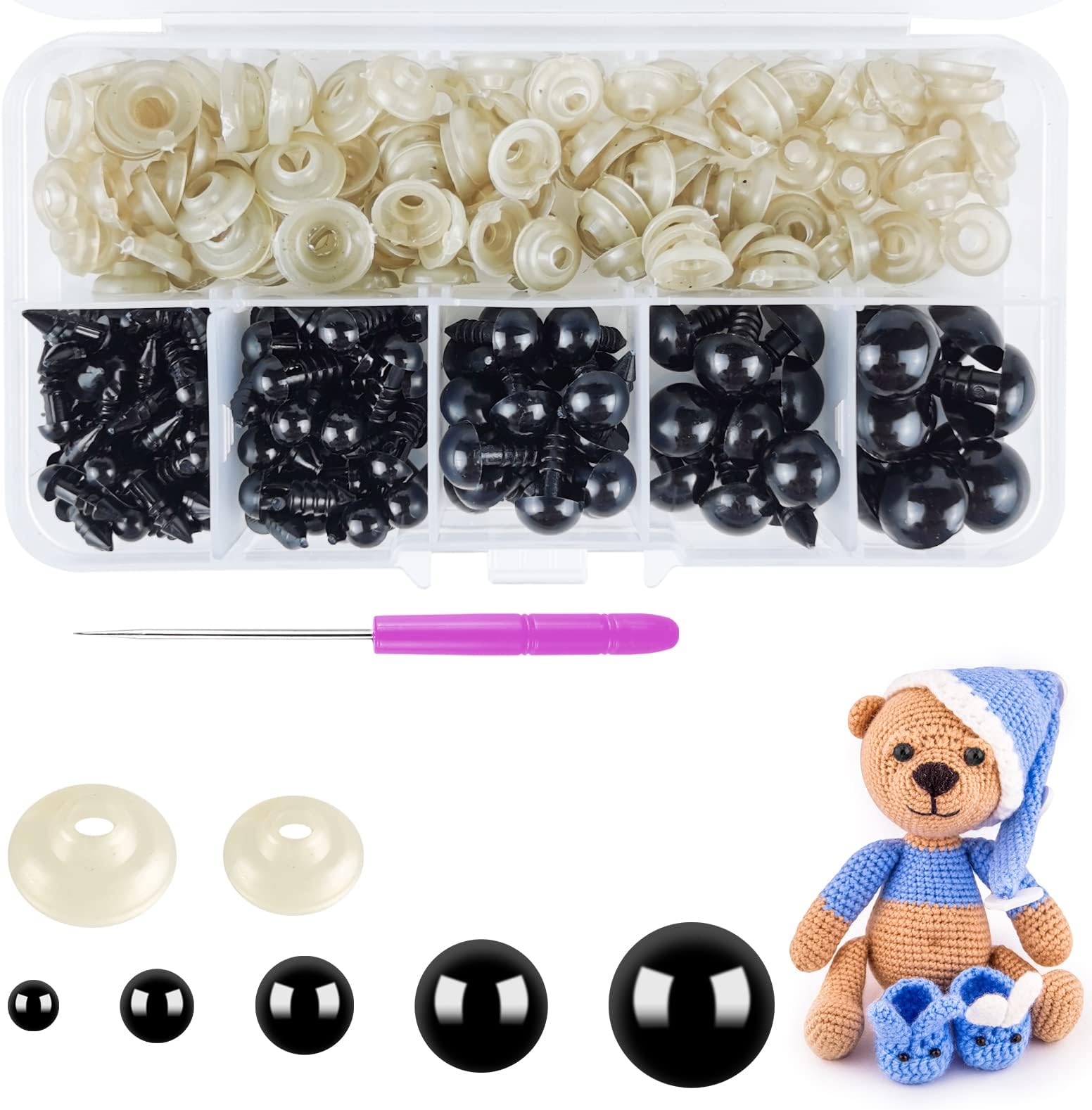 Safety Eyes Toy Eyes Plastic Safety Eyes with Washer for Tcrochet Toys ...